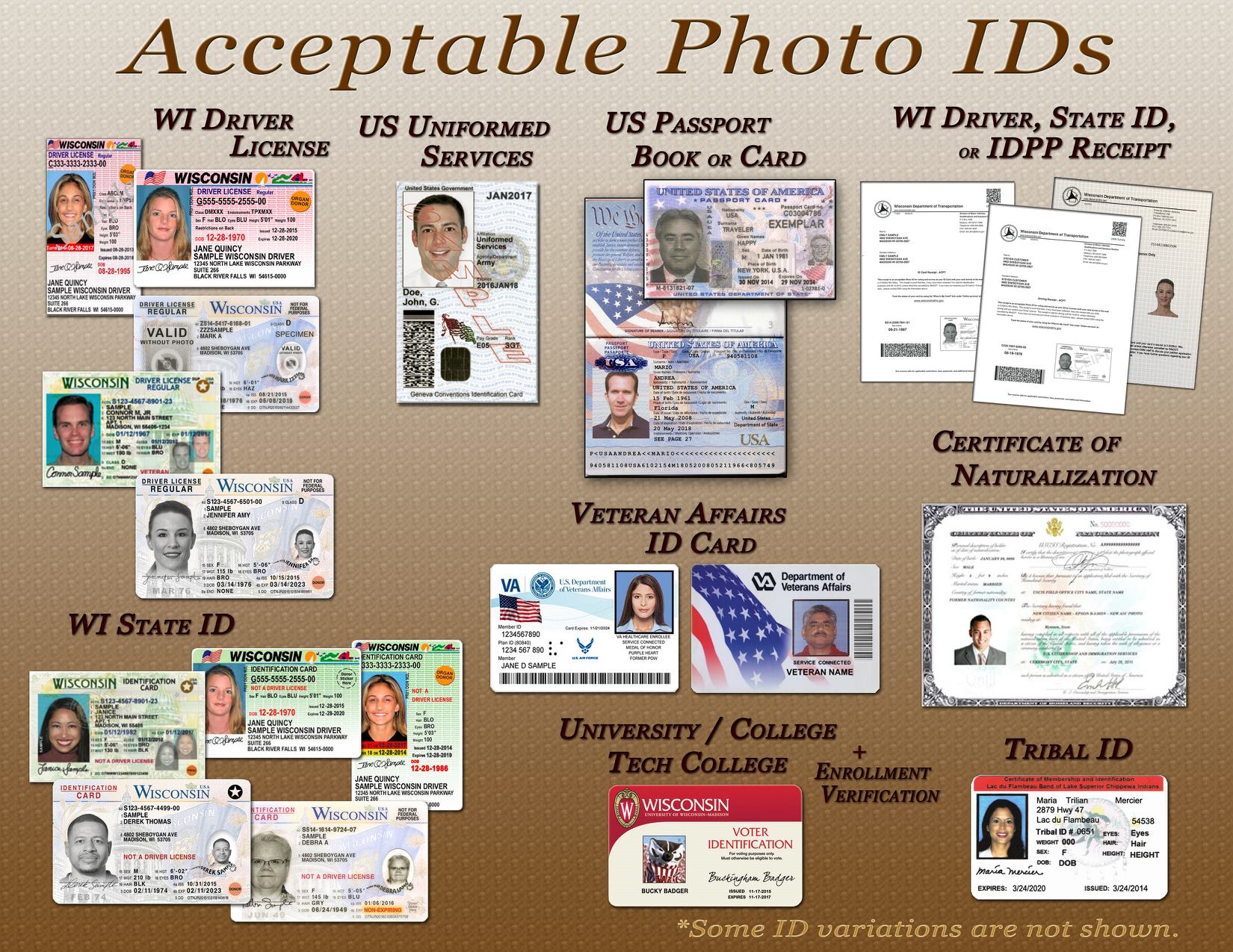 Acceptable Photo ID Wisconsin Disability Vote Coalition Acceptable Photo ID Wisconsin Disability Vote Coalition