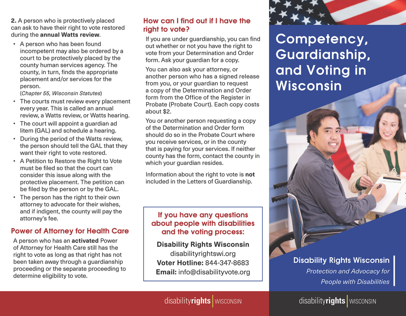 Competency, Guardianship and Voting in Wisconsin - Wisconsin Disability ...