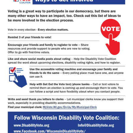 DVC Fact Sheets and Brochures - Wisconsin Disability Vote Coalition